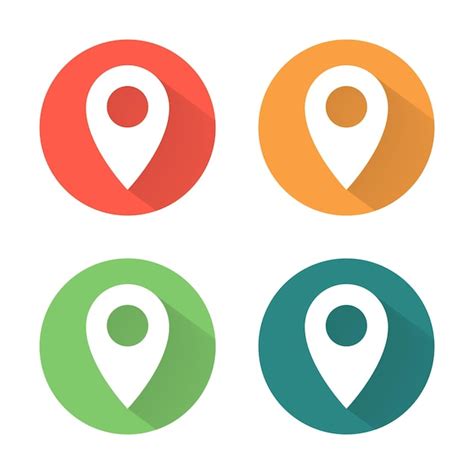 Premium Vector Vector Colorful Location Pin Icons