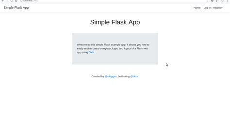 Flask Tutorial Simple User Registration And Login Okta Developer