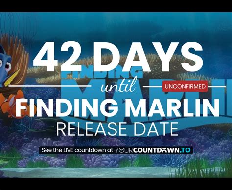 Countdown To Finding Marlin Release Date