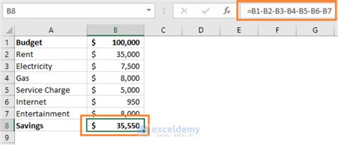 adding and subtracting in excel in one formula easy way exceldemy
