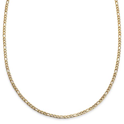 Essentials 4 Mm Gold Tone Figaro Chain Necklace In Stock Lucleon