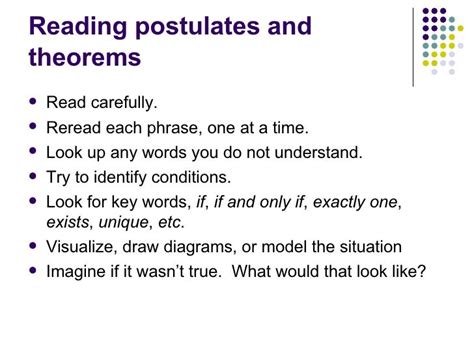 introduction to postulates and theorems