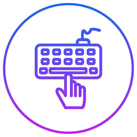 Premium Vector Typing On Keyboard Icon