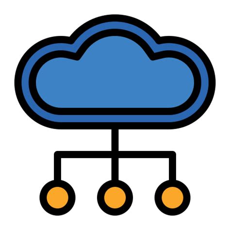 cloud computing generic outline color icon