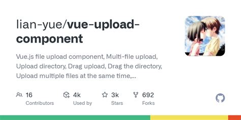 Github Lian Yuevue Upload Component Vuejs File Upload Component Multi File Upload Upload