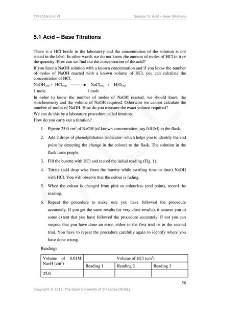 SOLUTION Acid Base Titrations Studypool