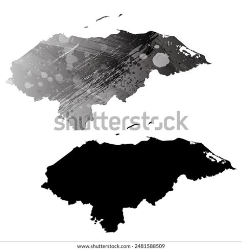 High Detailed Vector Map Honduras Stock Vector Royalty Free Shutterstock