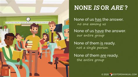 None Of Them Is Or Are Is None” Singular Or Plural The Editors Manual
