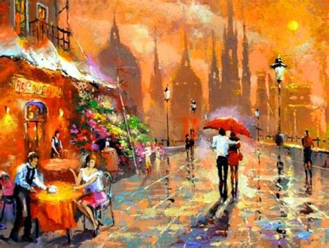 Купить картина по номерам Влюбленная пара под красным зонтом за 558 руб