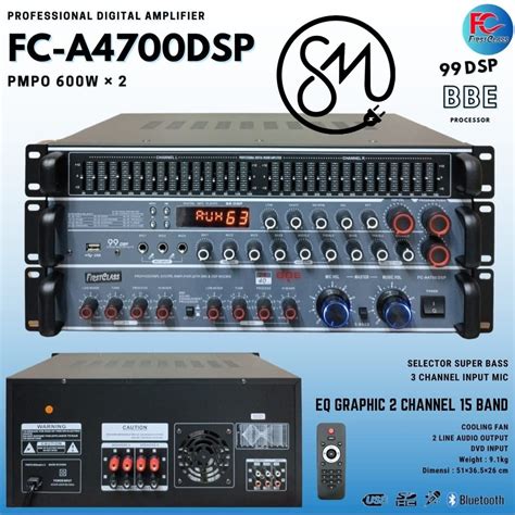 Jual Amplifier Firstclass Fc A4700dsp Ampli First Class Digital Karaoke Shopee Indonesia