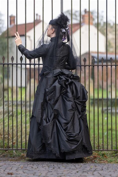 Victorian Gothic Dresses Long Victorian Goth Dress From Velvet And