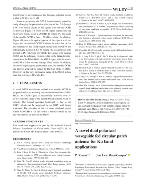Pdf A Novel Dual Polarized Waveguide Fed Circular Patch Antenna For Ku Band Applications