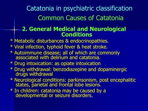 Ppt Catatonia In Psychiatric Classification A Home Of Its Own