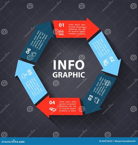 Vector Colorful Loop Infographic Template For Diagram Graph Presentation And Chart Stock