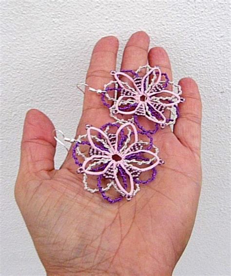 Earrings Iris Tatting Pattern Fairylace Tatting Tutorial For