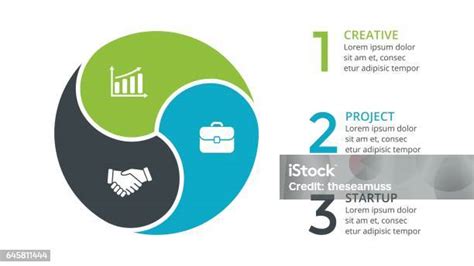 동그라미 화살표 Infographic 벡터 다이어그램 그래프 프레 젠 테이 션 차트 주기 비즈니스 컨셉 3 옵션 부품 단계