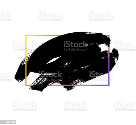 벡터 잉크 브러시 스트로크 페인트입니다 더러운 예술 디자인 요소 상자 프레임 또는 텍스트에 대한 배경 0명에 대한 스톡 벡터