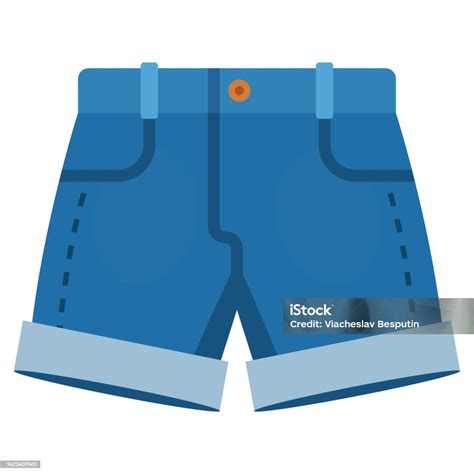 여름 짧은 청바지 작은 짧은 반바지 플랫 벡터 일러스트레이션 0명에 대한 스톡 벡터 아트 및 기타 이미지 0명 그래프 남녀공용 Istock