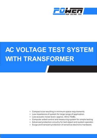AC Voltage Test System With Transformer PDF Physics Science