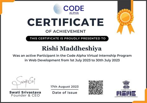 Rishi Maddheshiya On Linkedin Connections Webdevelopment Codealpha Certificateachievement…