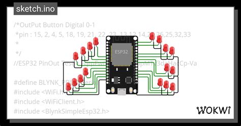 Control Led Blynk Esp Wokwi Esp Stm Arduino Simulator