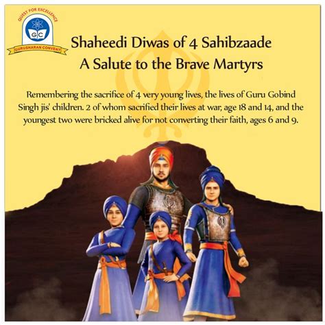 Char Sahibzade 4 Sahibzade Shaheedi Divas Sahibzaade Shaheedi Diwas