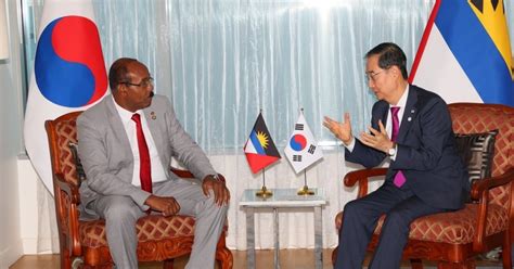 한덕수 국무총리 앤티가바부다 총리와 양자회담