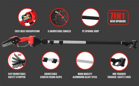 Mgym Cordless Pole Saw And 6 Inch Chainsaw 20v Rechargeable