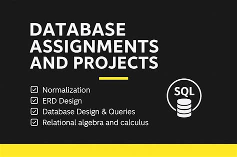 Do All Types Of Database Assignments Including Sql Mysql And Erd Diagrams By Ranawaheed428
