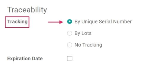 use serial numbers to track products — odoo saas 16 4 文档
