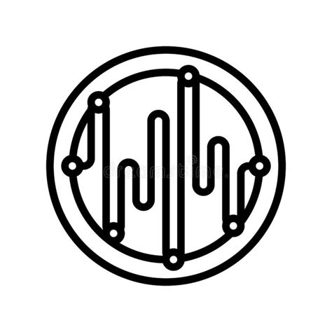 Voice Command Wave Deep Learning Line Icon Vector Illustration Stock