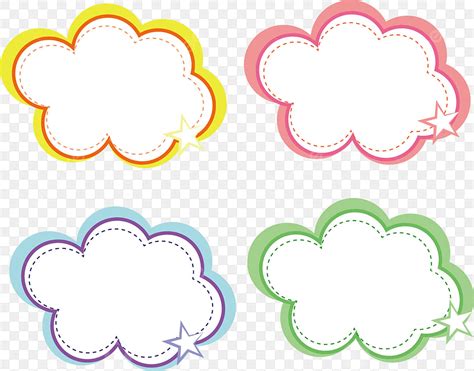 Colored Speech Bubble Cloud