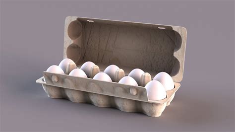 Egg Box 3d Model By Grishmanovskij Anton