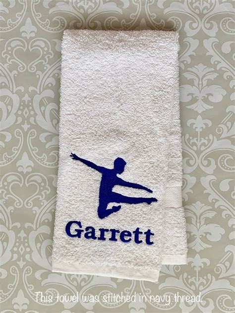 Personalized Dancer Towel Embroidered Male Ballerina T Etsy