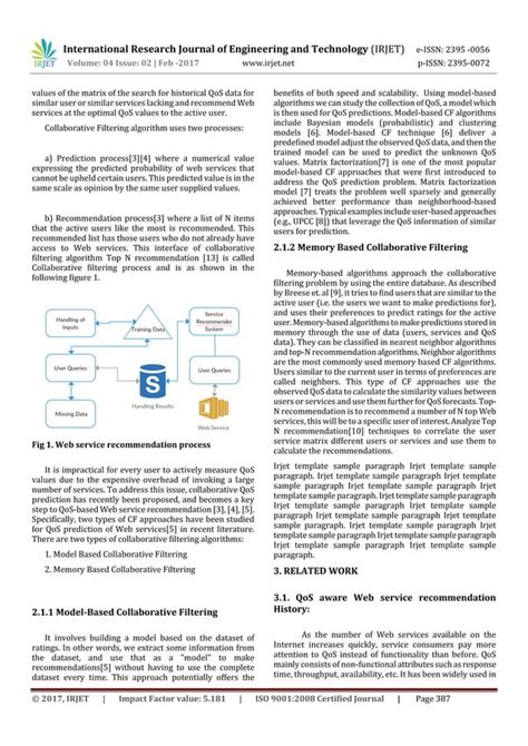 A Privacy Preserving Qos Prediction Framework For Web Service Recommendation Pdf