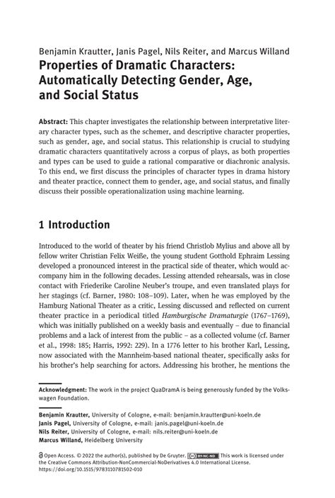 pdf properties of dramatic characters automatically detecting gender age and social status