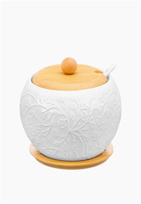 Сахарница Elan Gallery 620 мл с ложкой и деревянной крышкой, на ...