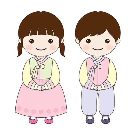 유토이미지 한복입은 어린이 캐릭터 일러스트 16