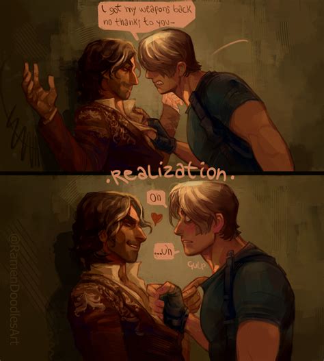 Leon S Kennedy And Luis Sera Resident Evil And 2 More Drawn By
