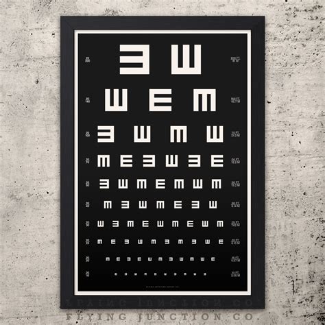Eye Chart Wall Eye Chart Eye Chart Poster Snellen Eye Etsy Porn Sex