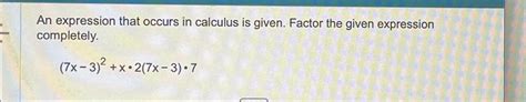 Solved An Expression That Occurs In Calculus Is Given
