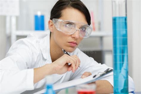 Female Lab Working Checking Results Stock Image Image Of Expertise Pharmaceutical