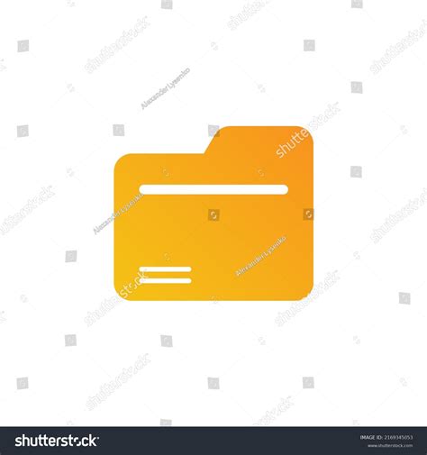 Computer Folder Icon Flat Style Document Stock Vector Royalty Free 2169345053 Shutterstock
