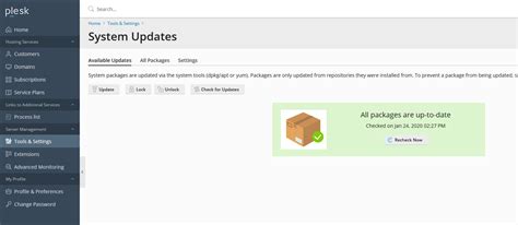 Applying System Updates On Your Plesk Server Ans Documentation