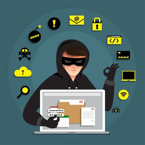 Cyber Hacker Stealing Data On Internet Device 2179079 Vector Art At Vecteezy