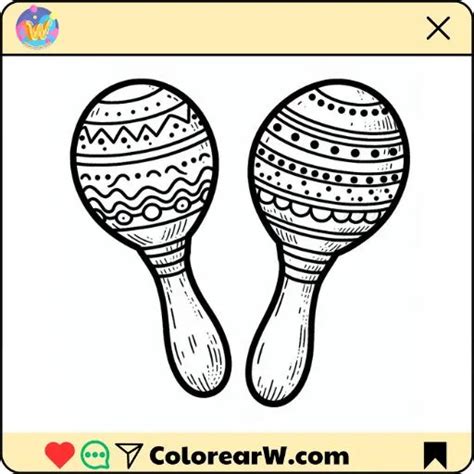 21 Maracas Para Colorear Descarga Dibujos Gratis