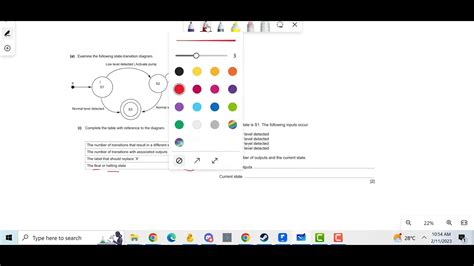 Cie As Level 9618 Different State Transition Diagram Question Youtube