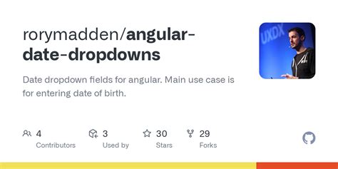 GitHub Rorymadden Angular Date Dropdowns Date Dropdown Fields For Angular Main Use Case Is