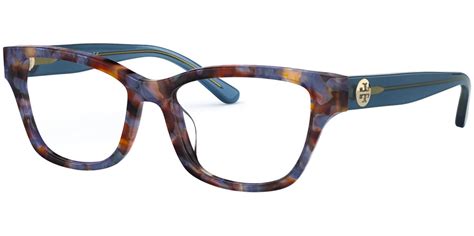 Tory Burch Blue Pearl Tortoise Square Eyeglass Frames Eyedictive