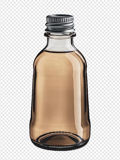Premium Psd A Bottle Of Brown Liquid With A Clear Lid That Says Quot Empty Quot